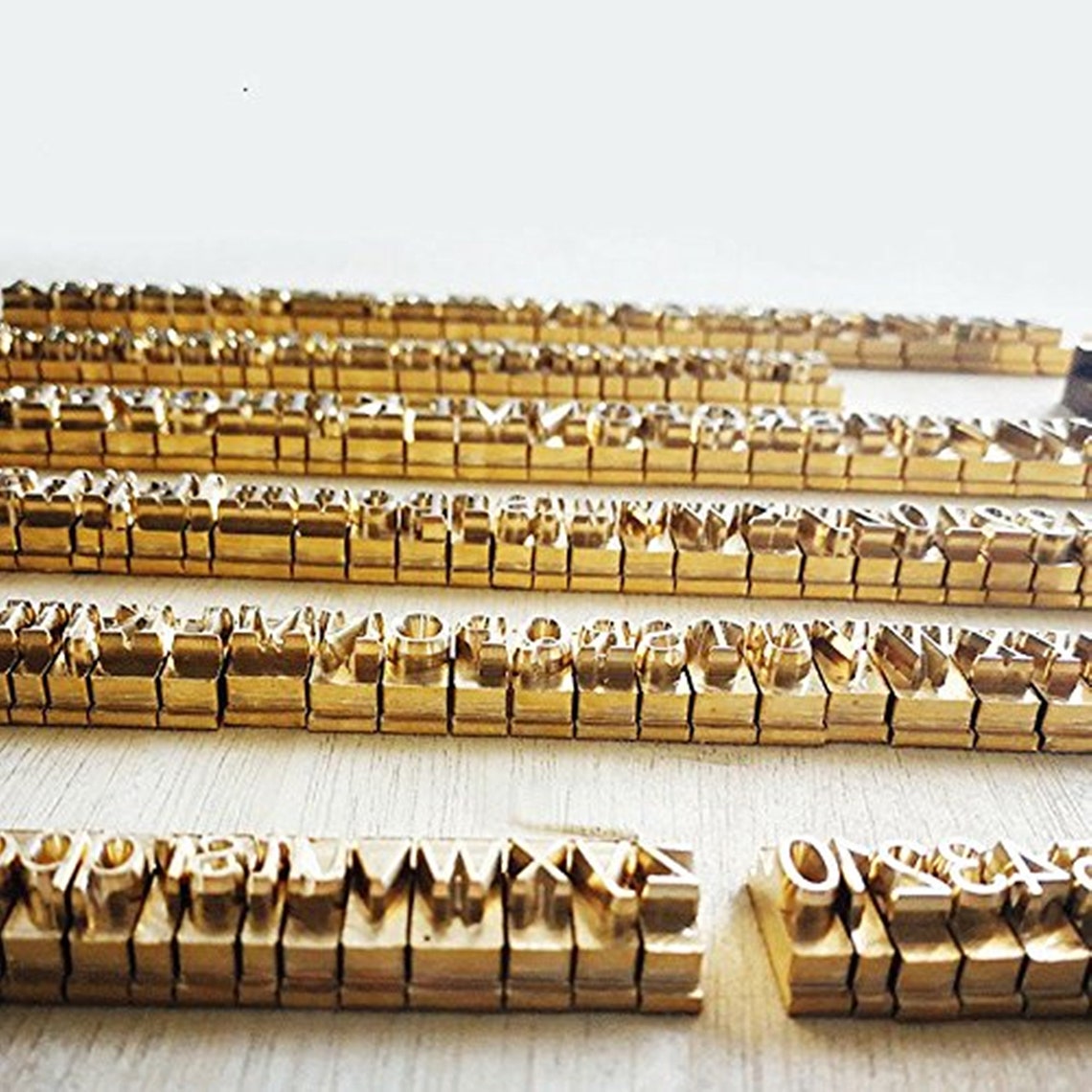 Custom Leather Stamp 26 Alphabet Stamp Brass Metal Letters Stamp- Brass ...