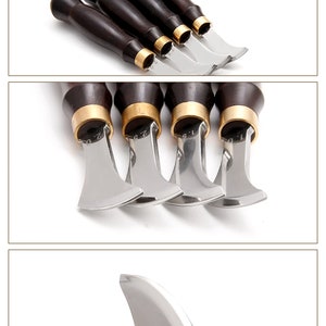 4 Size Leather Edge Line Tool DIY Handmade Leather Tool Rosewood Handle ...