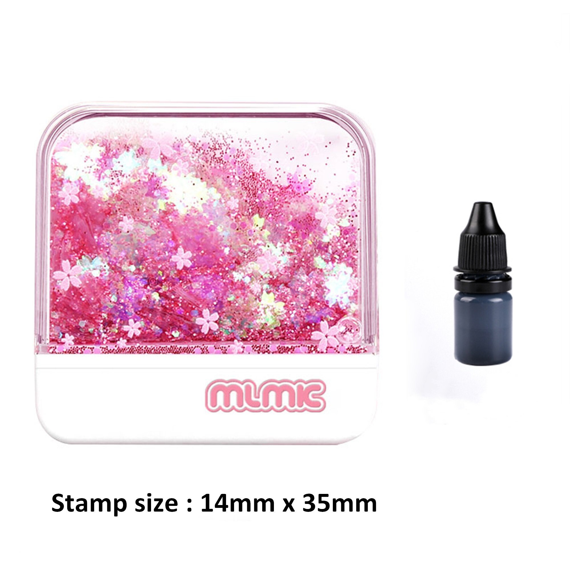 Bling Quicksand Star Liquid Stamp, Self-inking Logo Stamp,material ...