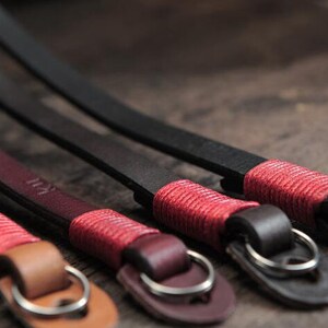 Your Own Initial Leather Camera Strap, Personalized Logo Name Data ...