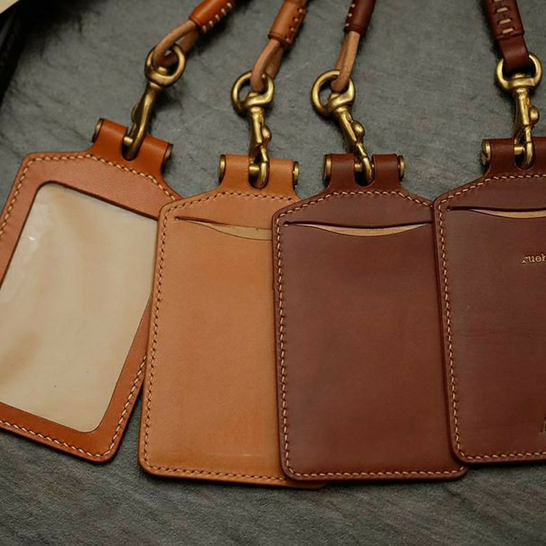 Name ID Card Badge Holder Custom Leather Cutting Die Punching - Etsy