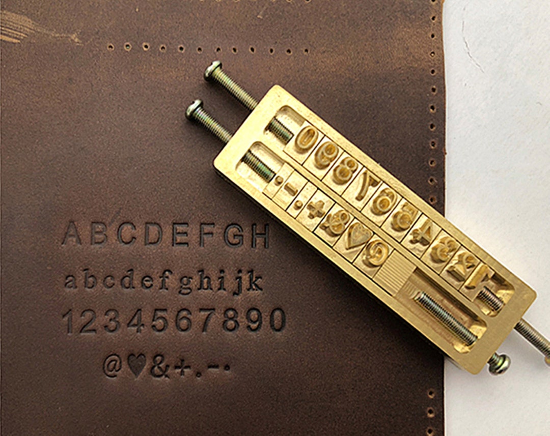 Custom Leather Stamp 26 Alphabet Stamp Brass Metal Letters Stamp- Brass ...