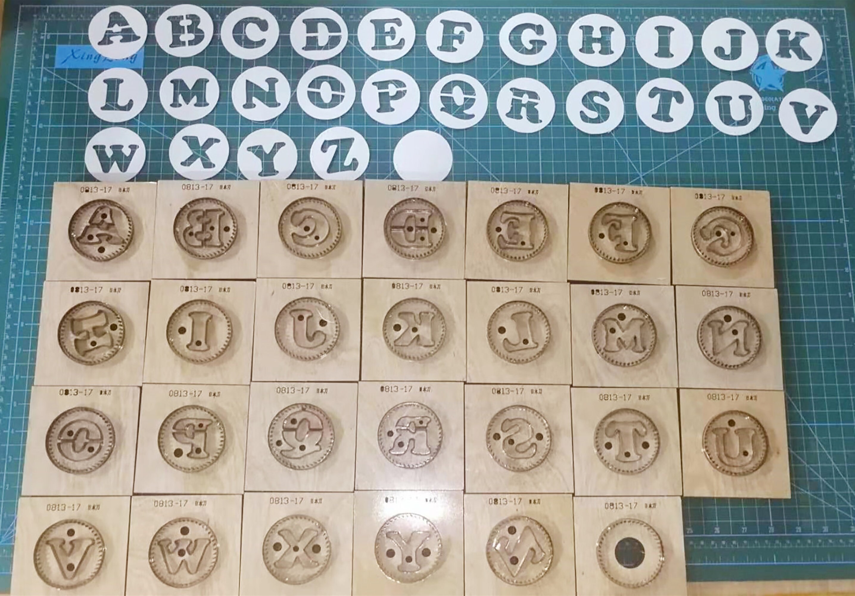 Alphabet Key Ring Leather Die Cuts Letters Pendant - Etsy