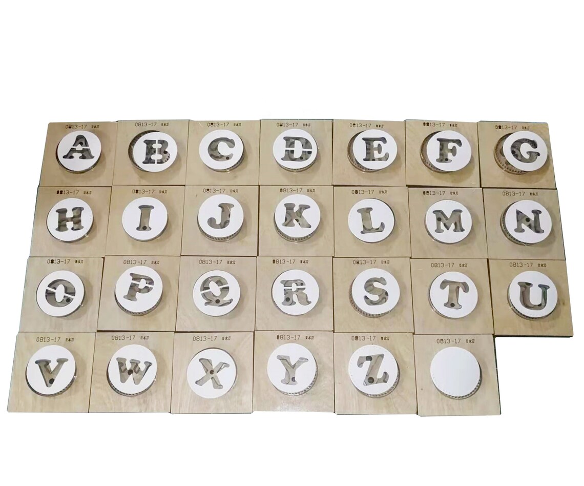 Alphabet Key ring Leather Die Cuts letters Pendant | Etsy