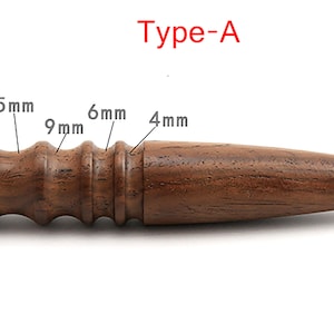 Leathercraft Tool Edges Slicker Round Wood Multi-size Leather Edge ...