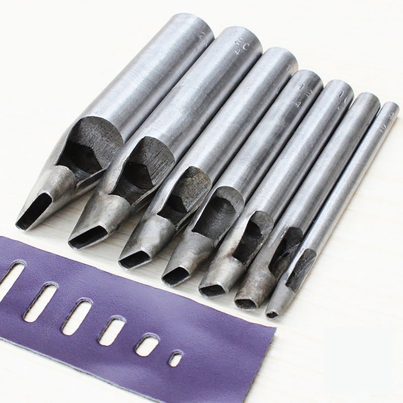 DIY Leather Punching Punch Tool Oval Waist Punch Flat Mouth - Etsy