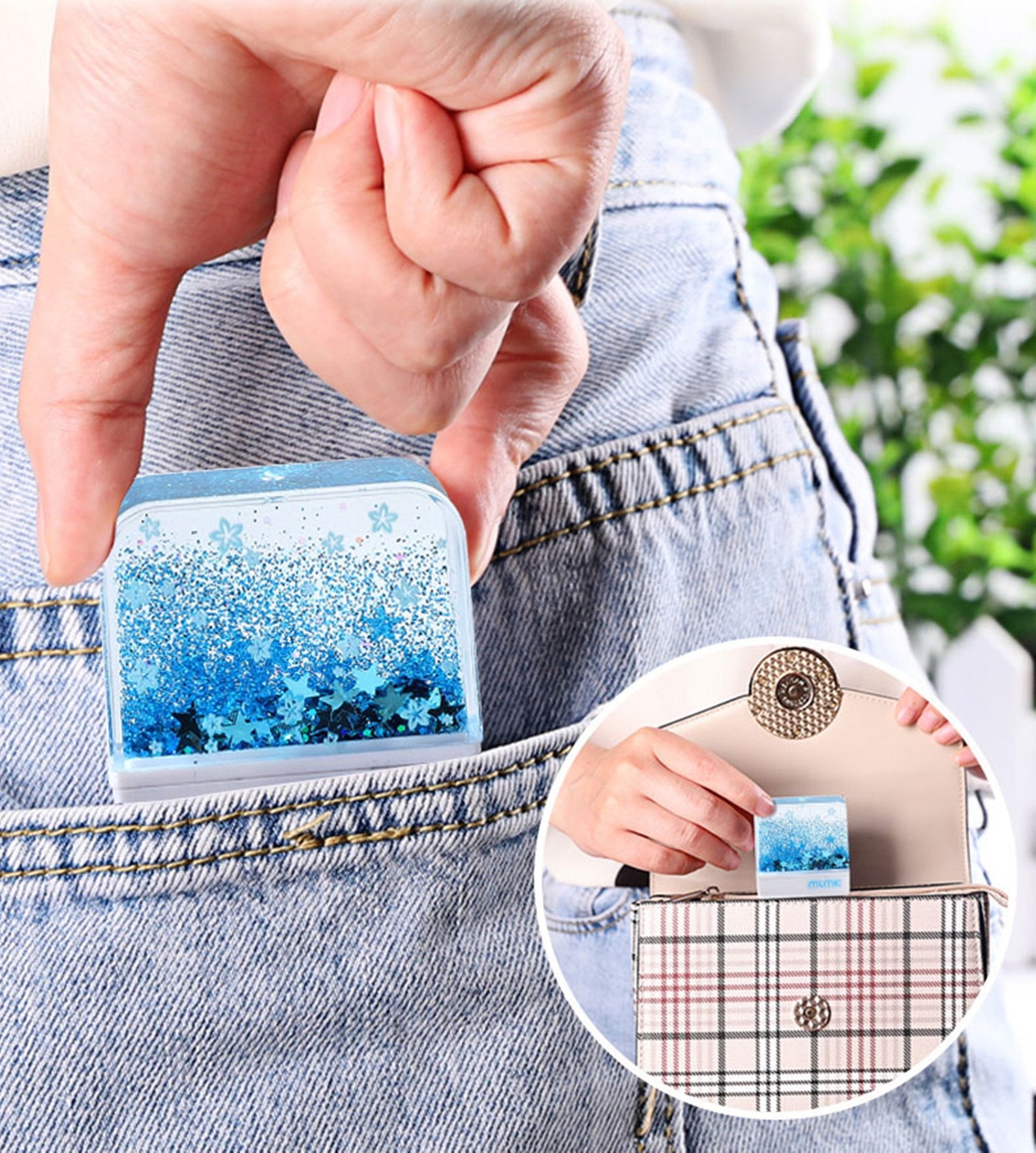 Bling Quicksand Star Liquid Stamp Self-inking Logo - Etsy