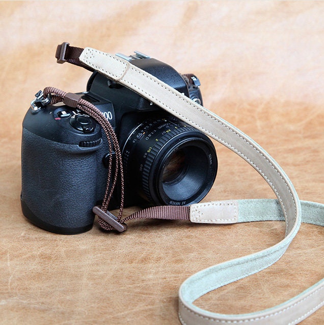 Leather Camera Strap Personalized Logo Name Data Slr Dslr | Etsy