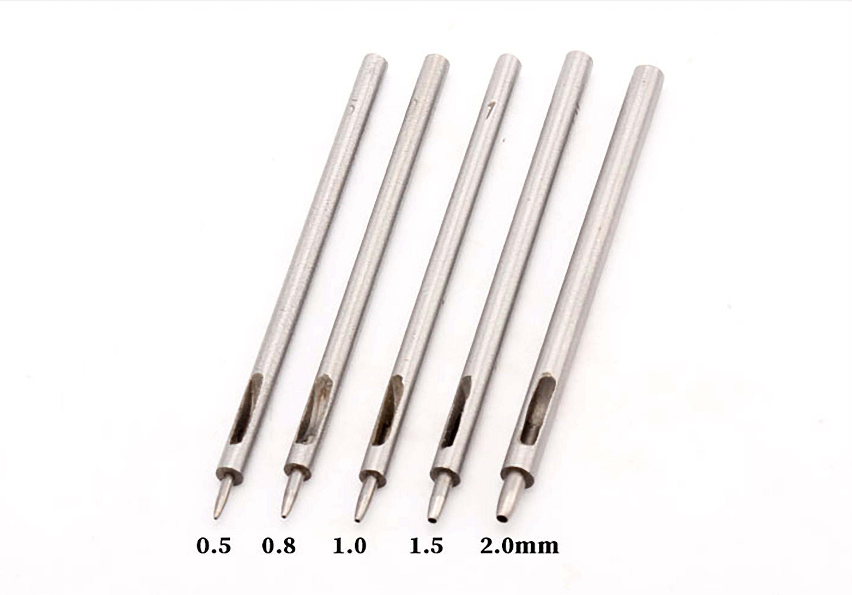 Home & Hobby Mini 5Pcs Hollow Round Punch Tool Set Hole Leather Puncher ...
