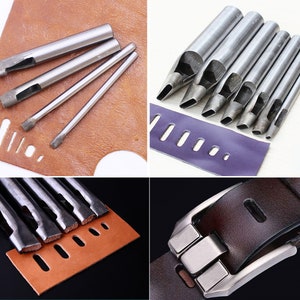 DIY Leather Punching Punch Tool Oval Waist Punch Flat Mouth Punch ...
