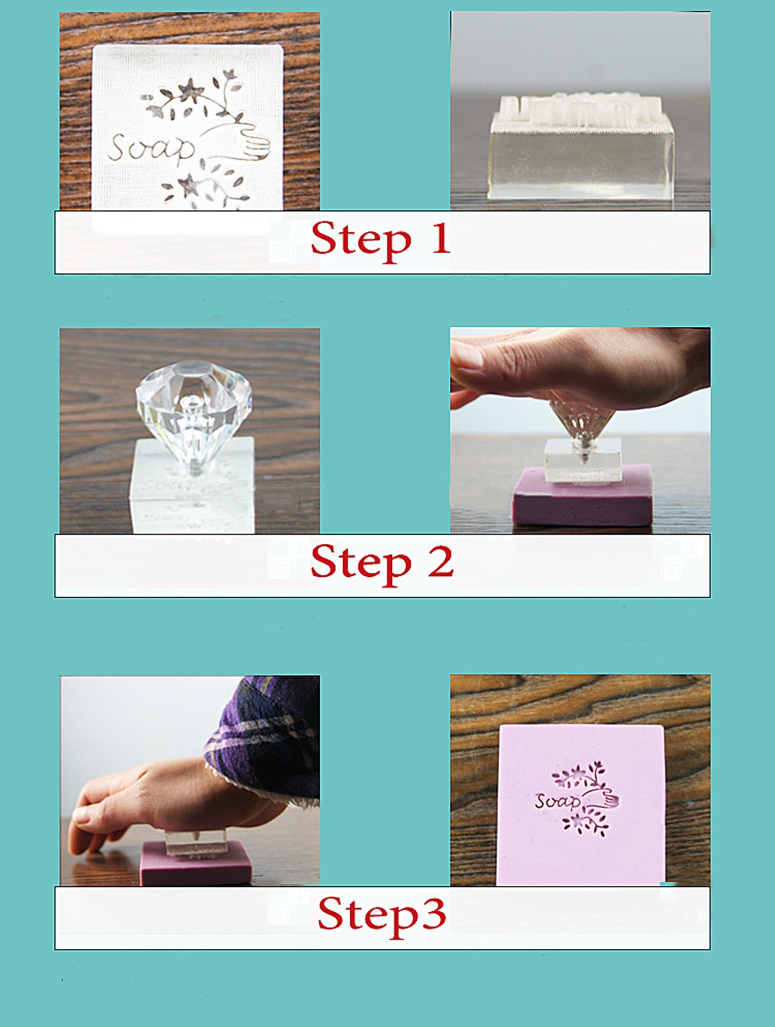 Soap Stamp Custom Acrylic Soap Logo Stamp Handmade Clay Making Stamp ...
