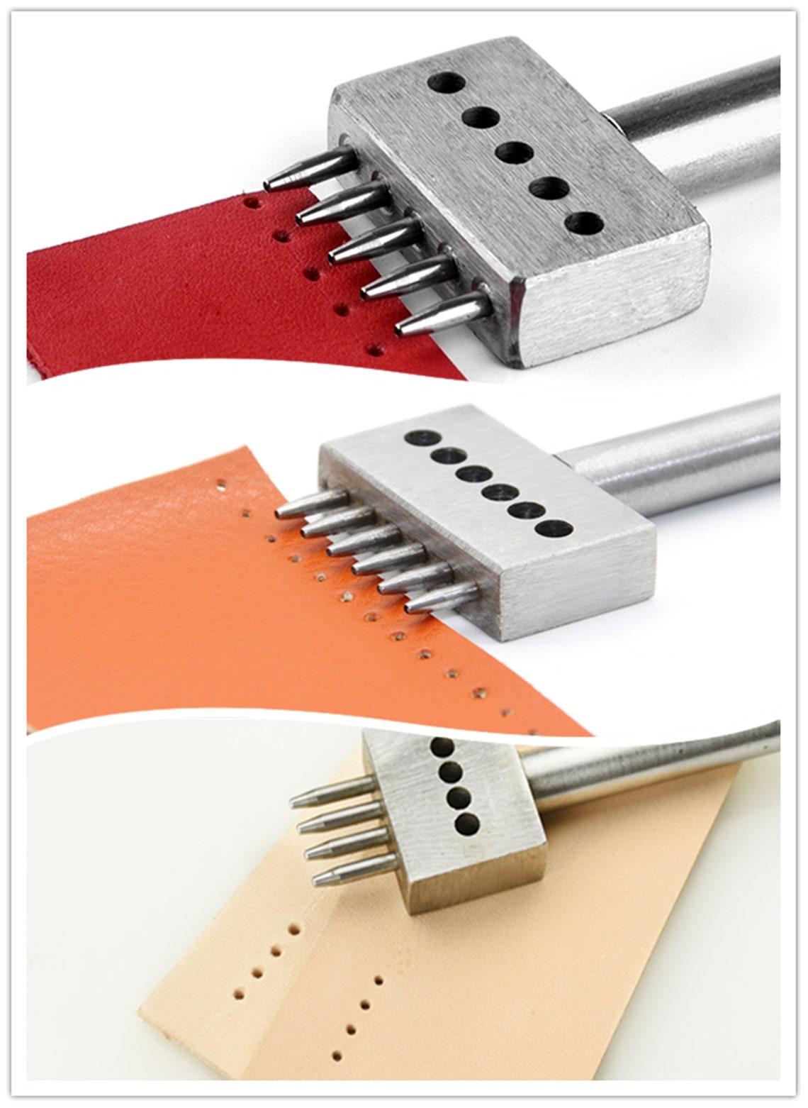 Full Set Leather Craft 4/5/6/8mm Spacing Hole Stitch Punch | Etsy