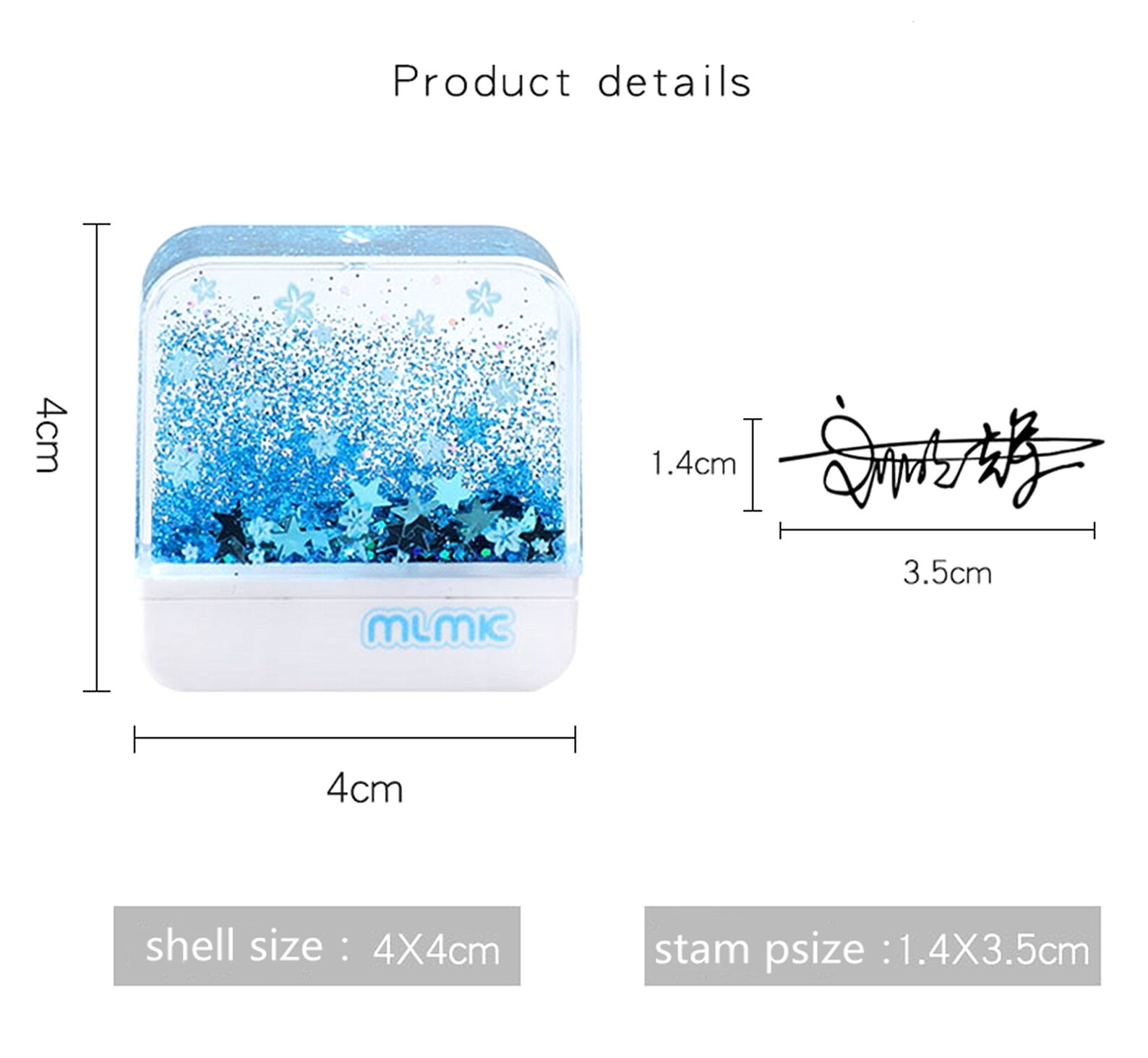 Bling Quicksand Star Liquid Stamp Self-inking Logo - Etsy