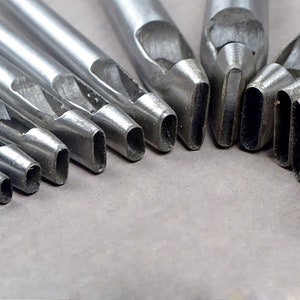 DIY Leather Punching Punch Tool Oval Waist Punch Flat Mouth Punch ...
