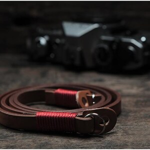Your Own Initial Leather Camera Strap, Personalized Logo Name Data ...