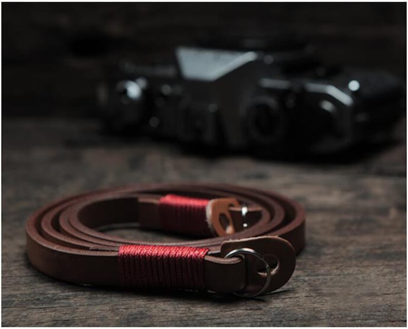 Your Own Initial Leather Camera Strap, Personalized Logo Name Data ...