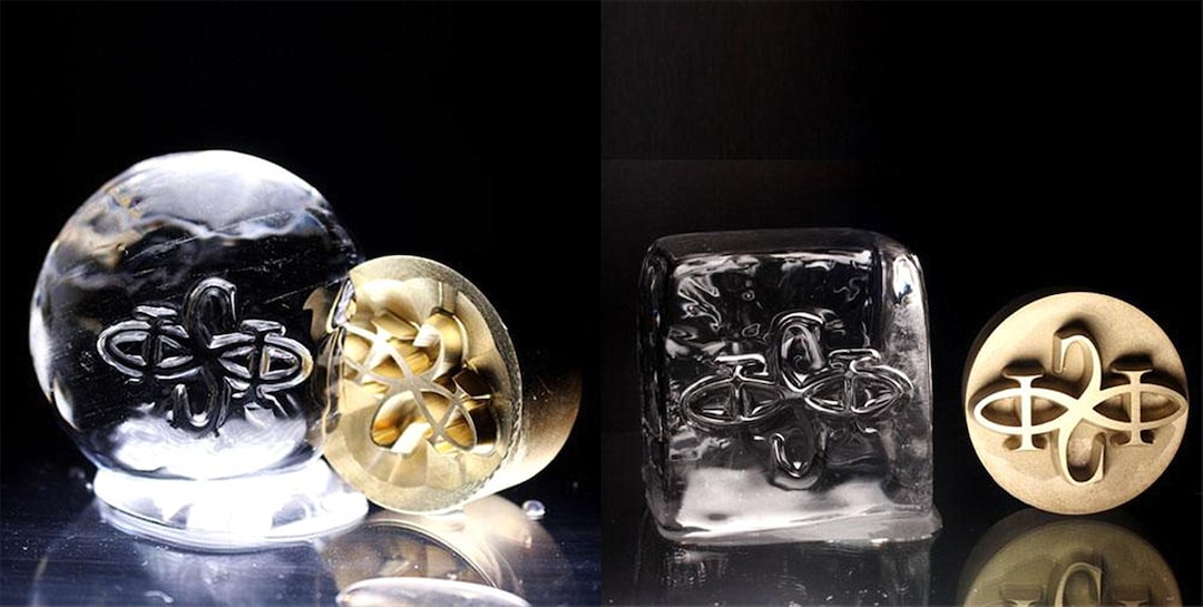 Custom Ice Cube Logo Stamp in Brass，custom Brass Stamp for Ice Cube ...