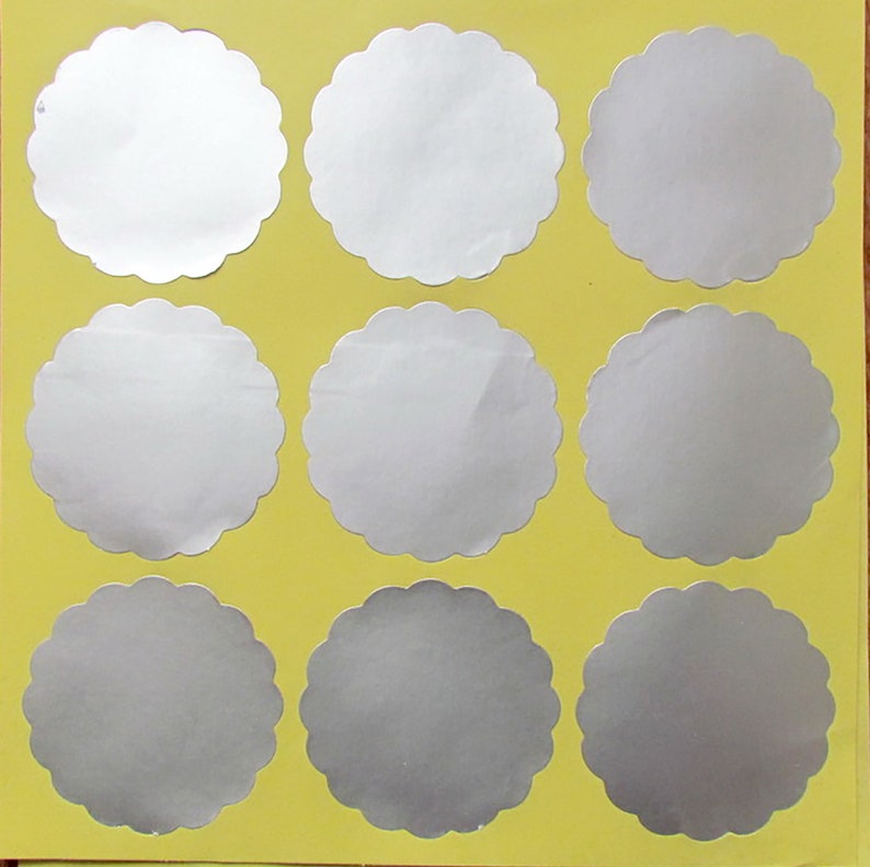 100pcs 30mm 50mm Matte Silver Matte Golden Plum Blossom Stamp Stickers ...