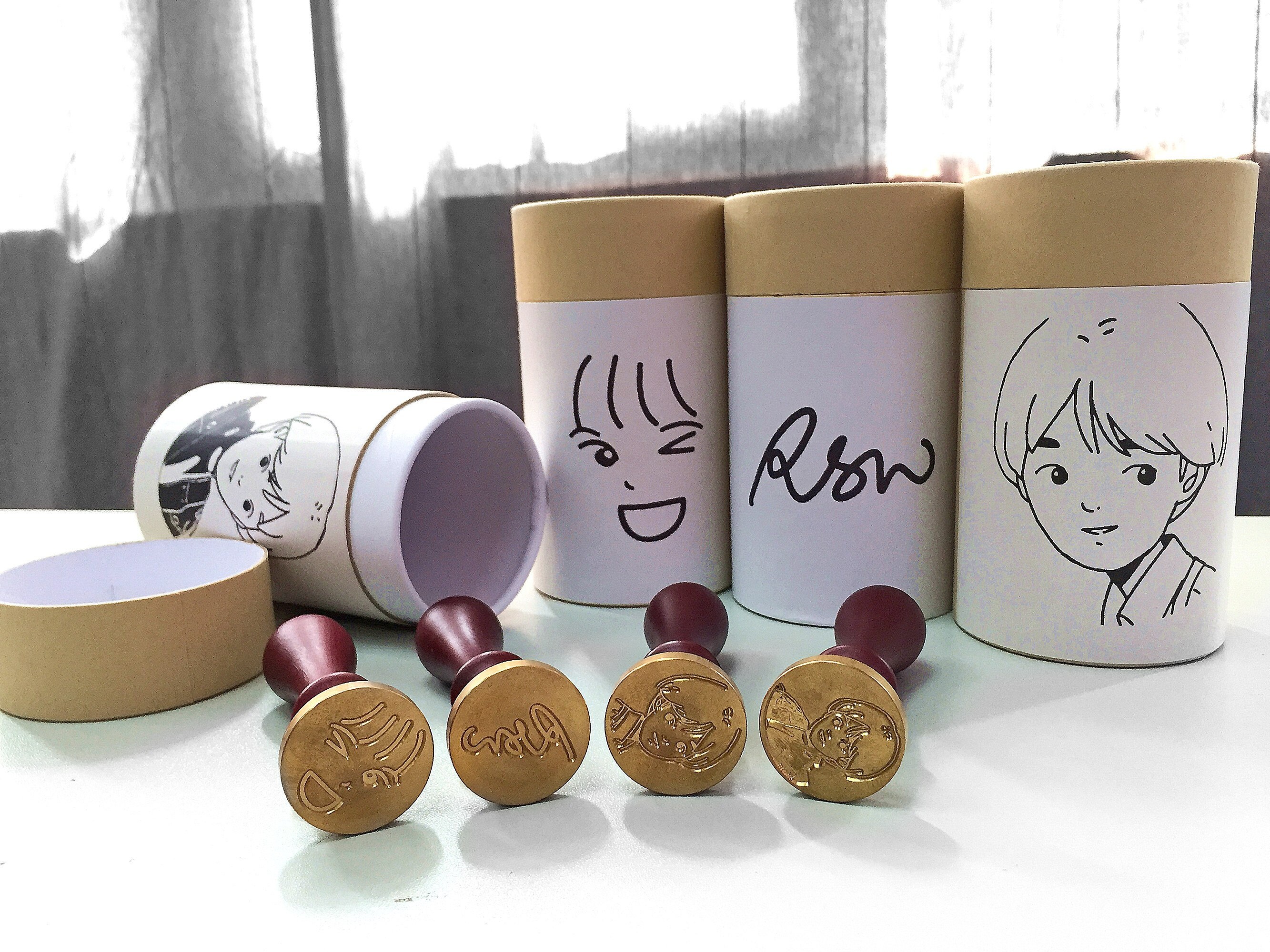 Custom Wax Seal Stamp Set With Your Own Logo Design With Gift Box ...