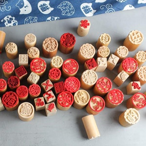 Round Square Ink Stamp Wood Dessert Tool Pastry Cake Cookie Moulds ...