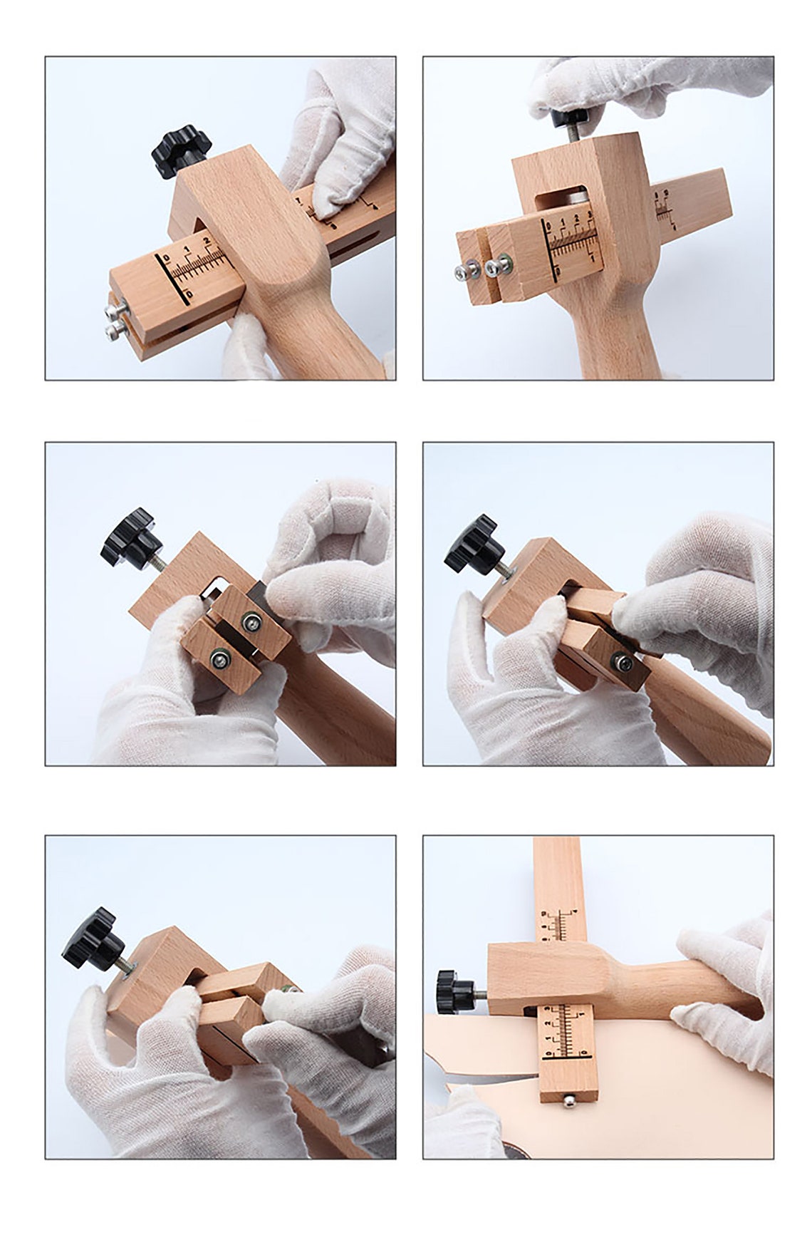 Wood Adjustable Strip and Strap Cutter Leather DIY Hand Cutting Tool ...
