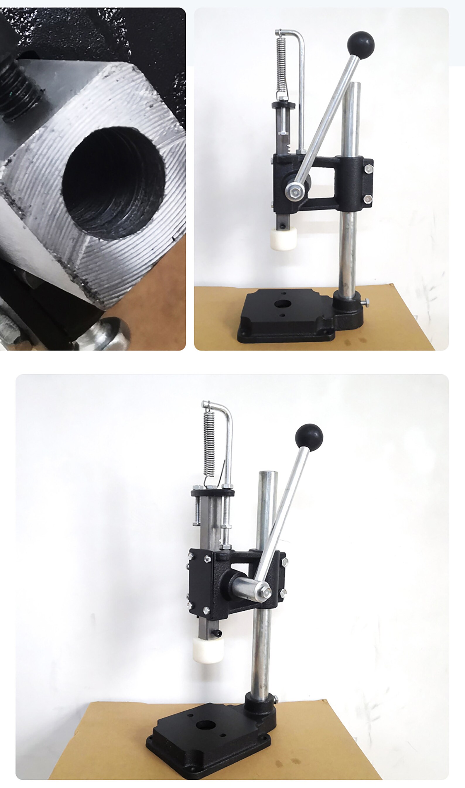 Leather Hole Puncher Hand Punching Machine,manual Press Puncher Punch ...