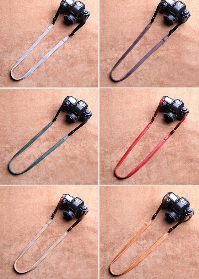 Leather Camera Strap, Personalized Logo Name Data - Slr Dslr Camera ...