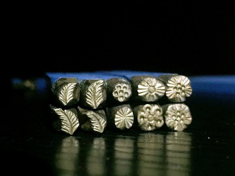 Vintage Style Steel Punches Flower Punch Stamp Set Jewelry Metal ...
