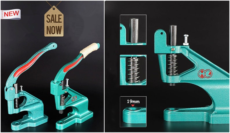 Heavy Duty Hand Press Tool for Rivets, Grommets & Snaps Hole Punch ...