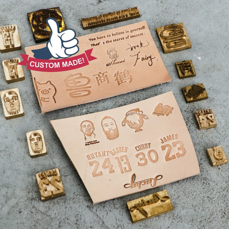 Customize Personalized Embosser Stamp Custom Leather Logo - Etsy