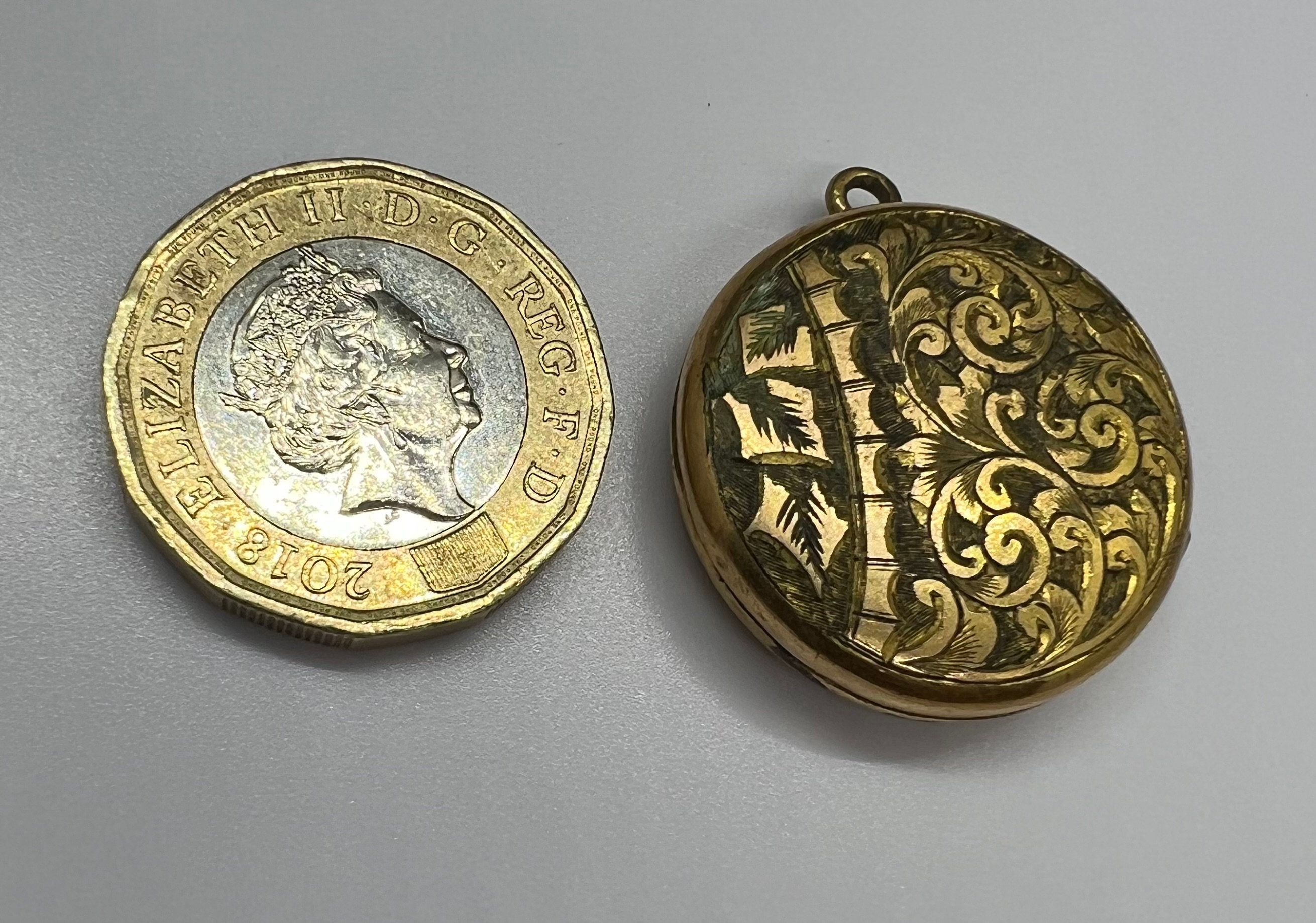 Antique 9ct Gold Back & Front Locket - Etsy
