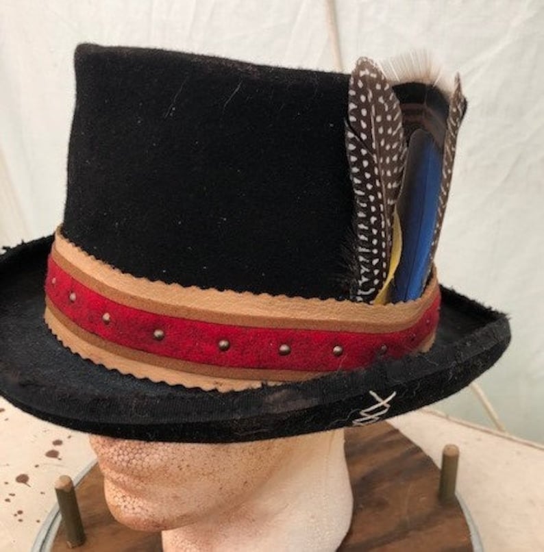 Distressed OUTLAW or MOUNTAIN MAN Top Hat, No Two Alike! - Etsy