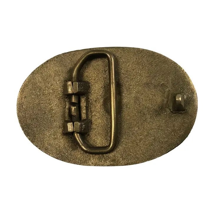 Solid Antique Finish Brass REPRODUCTION Civil War Era TEXAS STATE Belt ...
