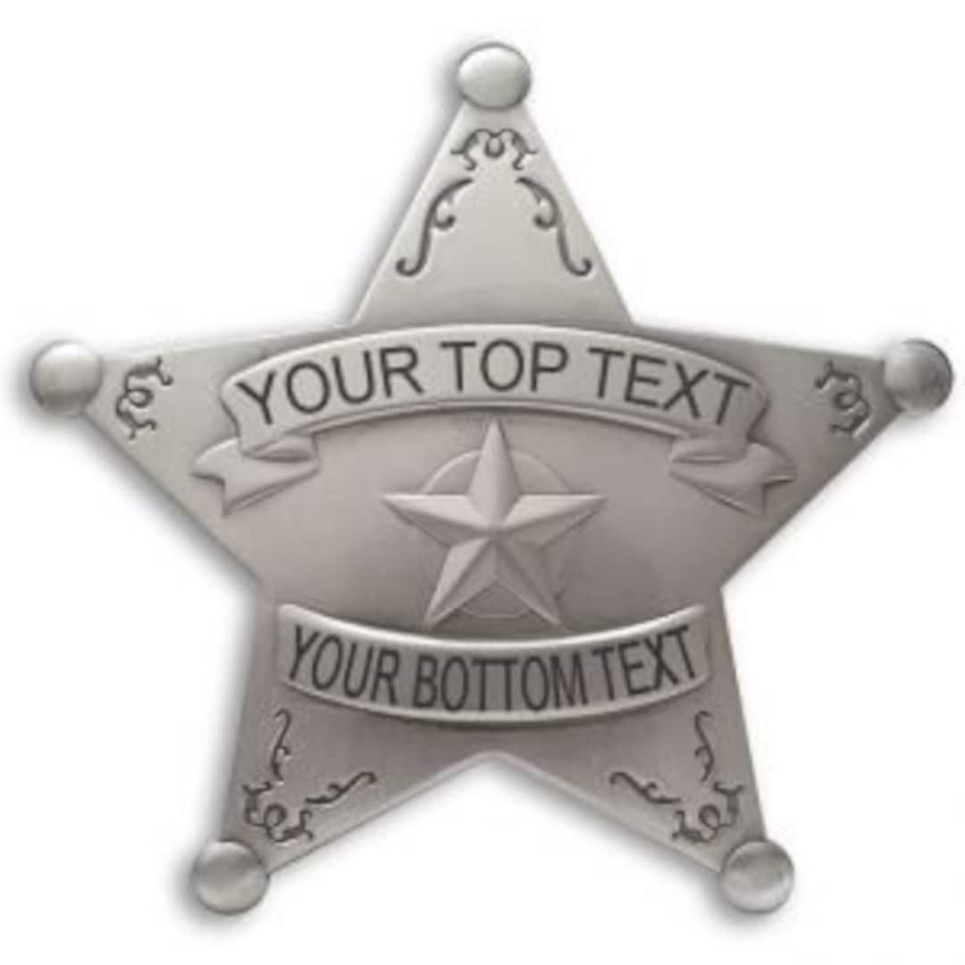 Reproduction Old West Styled Badge ENGRAVED as You Want It - Etsy