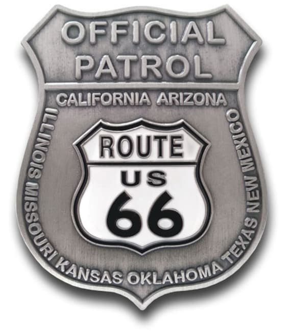 Custom Made old WEST Styled route 66 Badge. | Etsy