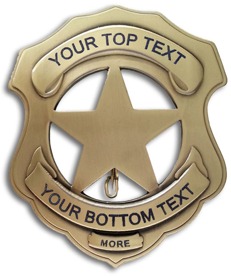 Custom made OLD WEST Styled Shield type BADGE | Etsy