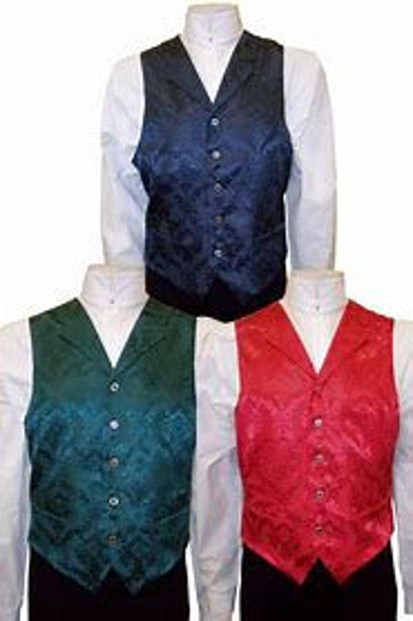 Vintage Styled Old West GAMBLER'S Vest With Matching Set of Sleeve ...