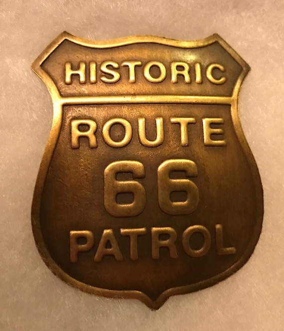 Solid Brass ROUTE 66 Patrolman's BADGE. Full Size | Etsy