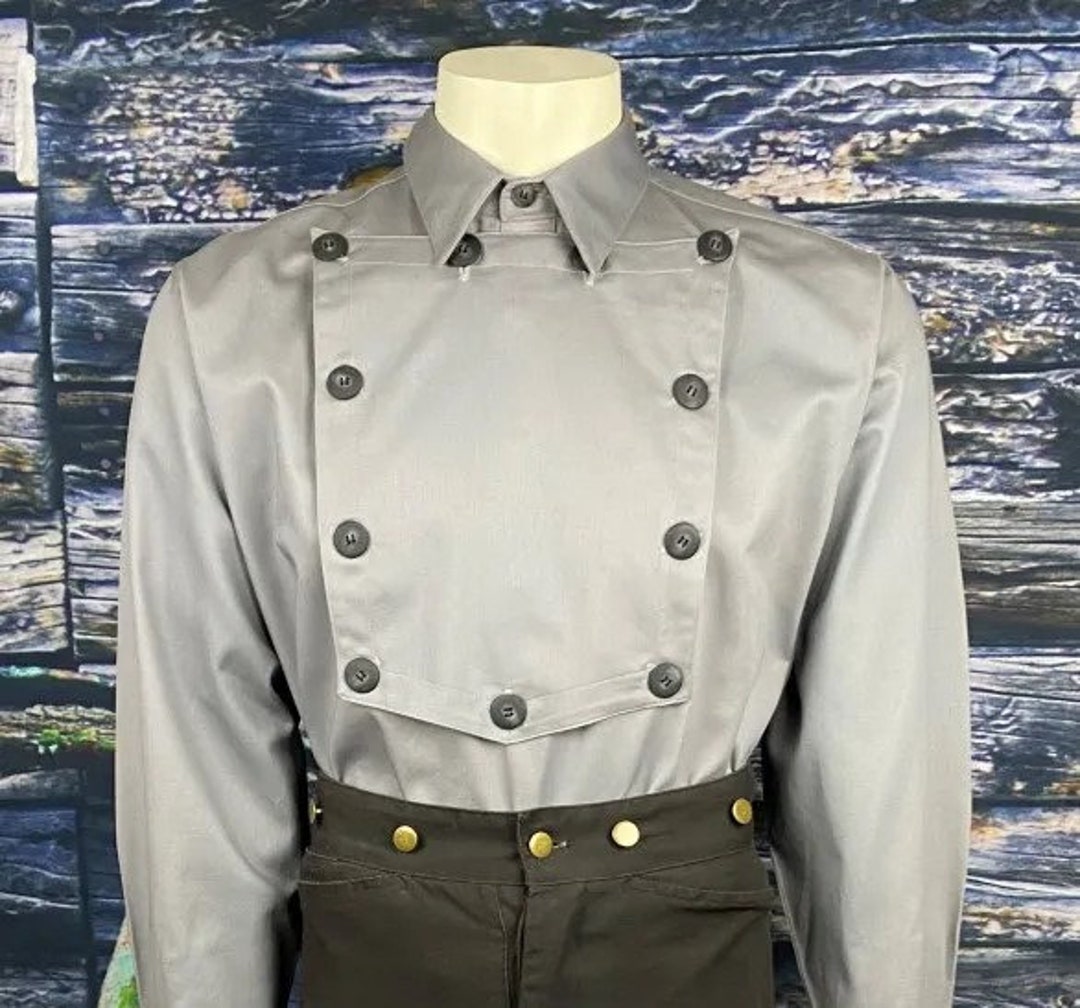 John Wayne Style CAVALRY Bib Shirt, Available in Navy Blue or ...