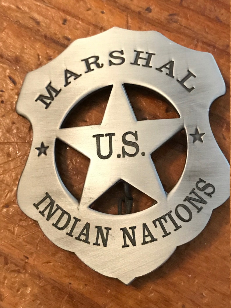 Custom Made "old WEST Styled "marshal Badge", Engraved With Your ...