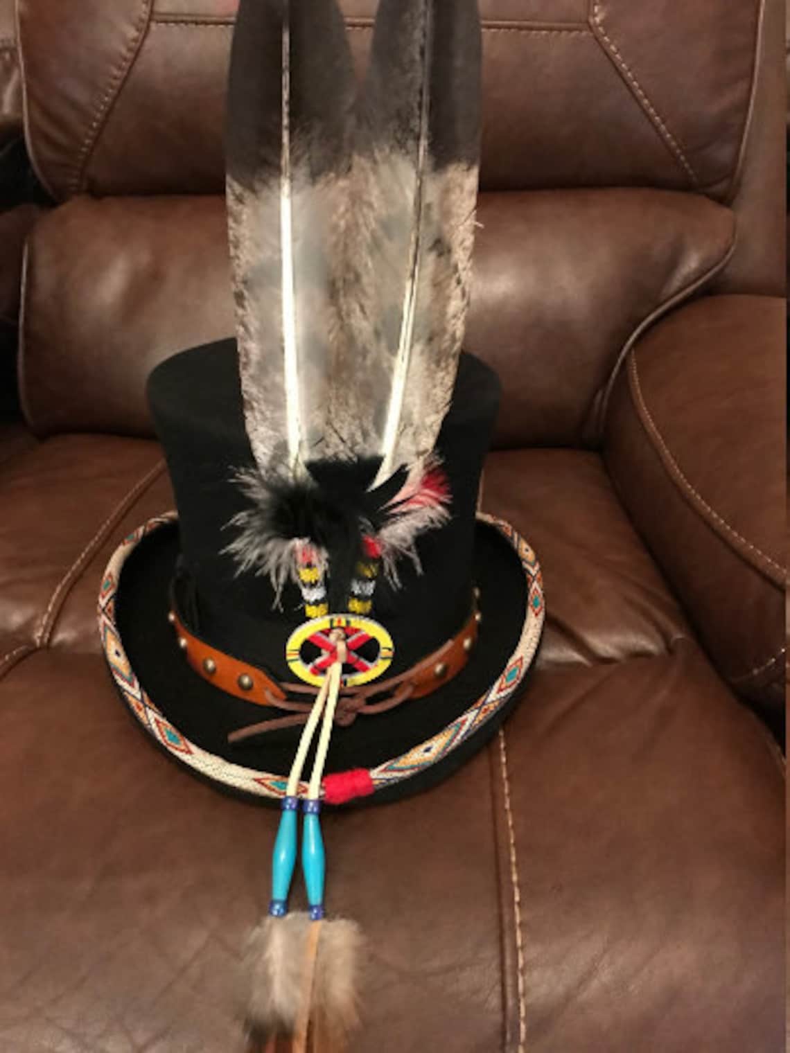 Native American Traditional PLAINS INDIANS Inspired Top Hat - Etsy