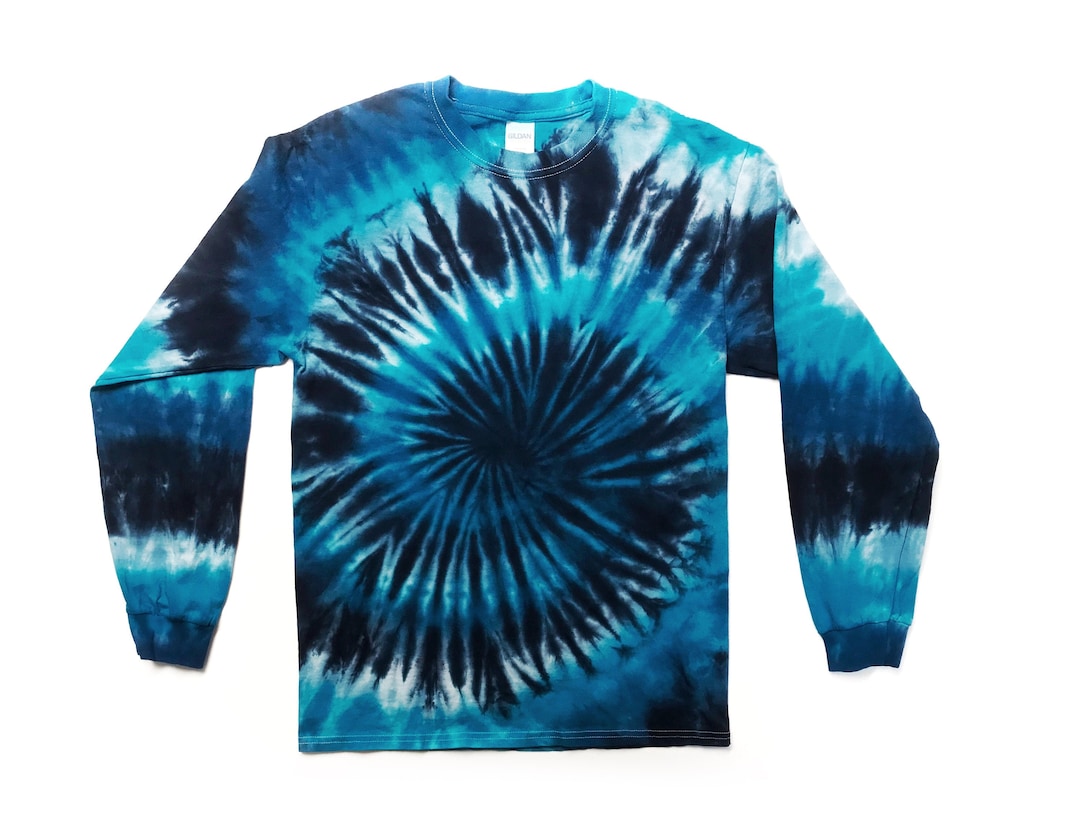 The Deep Blue Sea Long Sleeve Tie Dye T Shirt - Etsy