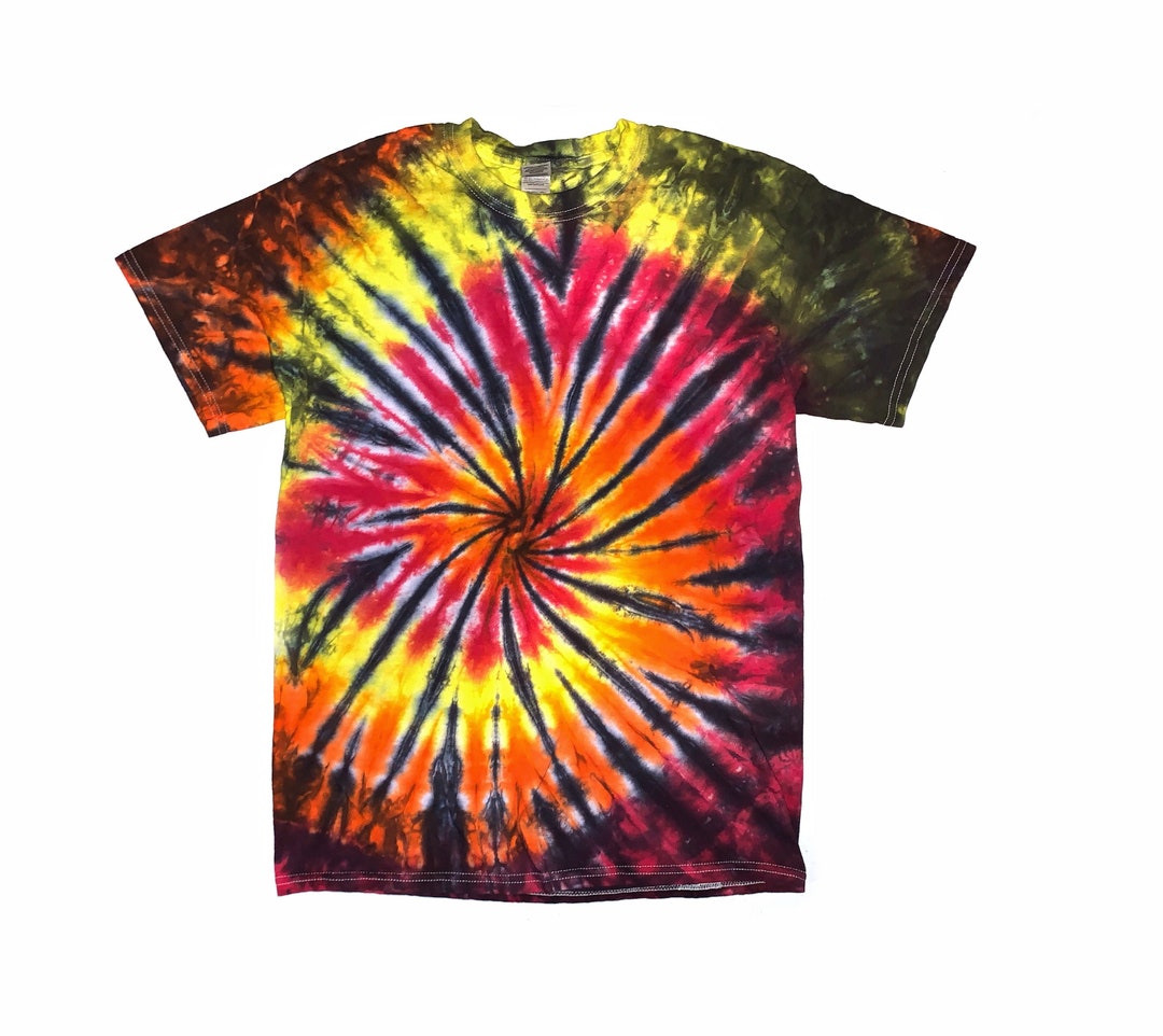The Volcano Tie Dye T Shirt (short Sleeve & Long Sleeve) - Etsy