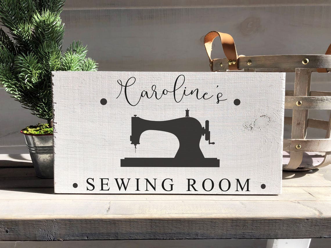 Sewing Room Sign-personalized Sign-sewing Room-sewing Decor-vintage ...
