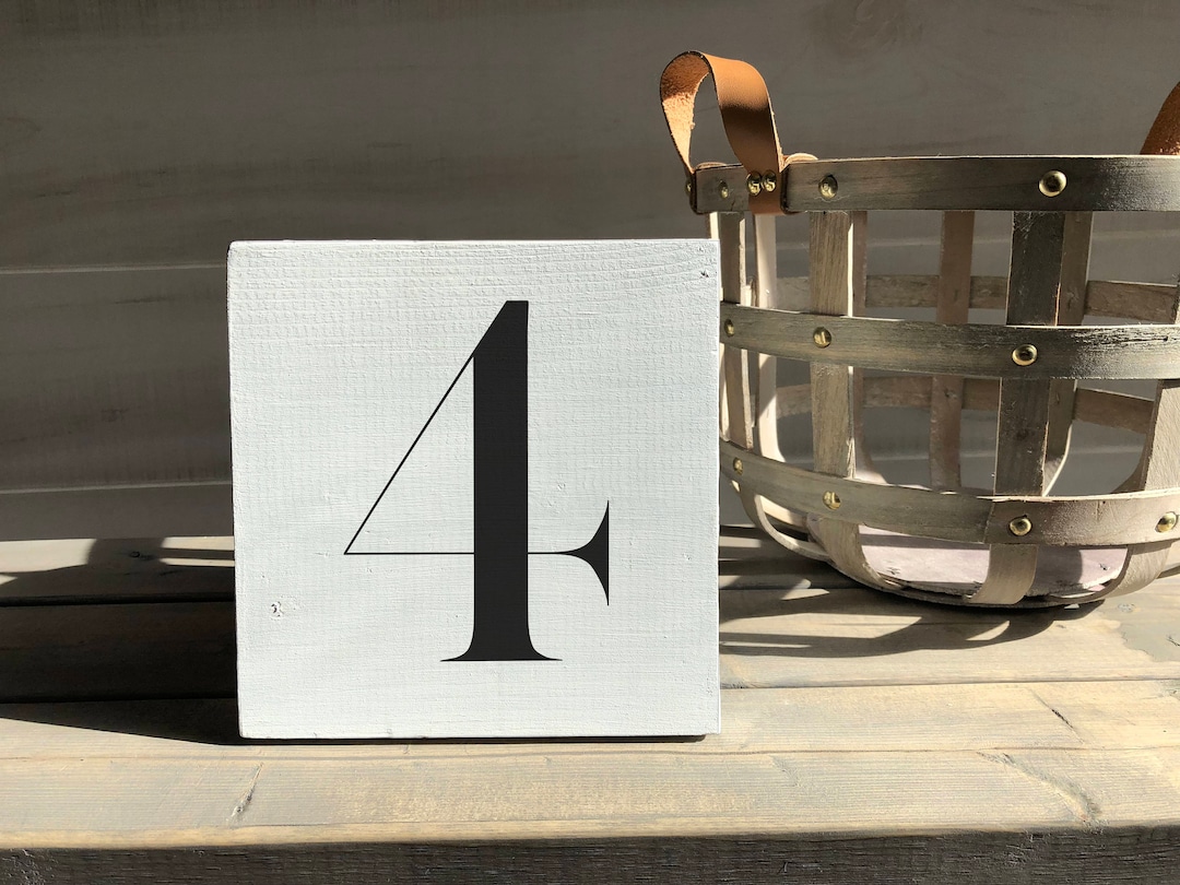 Farmhouse Sign-wood Sign-number Sign-family Sign-shabby Sign-number 4 ...
