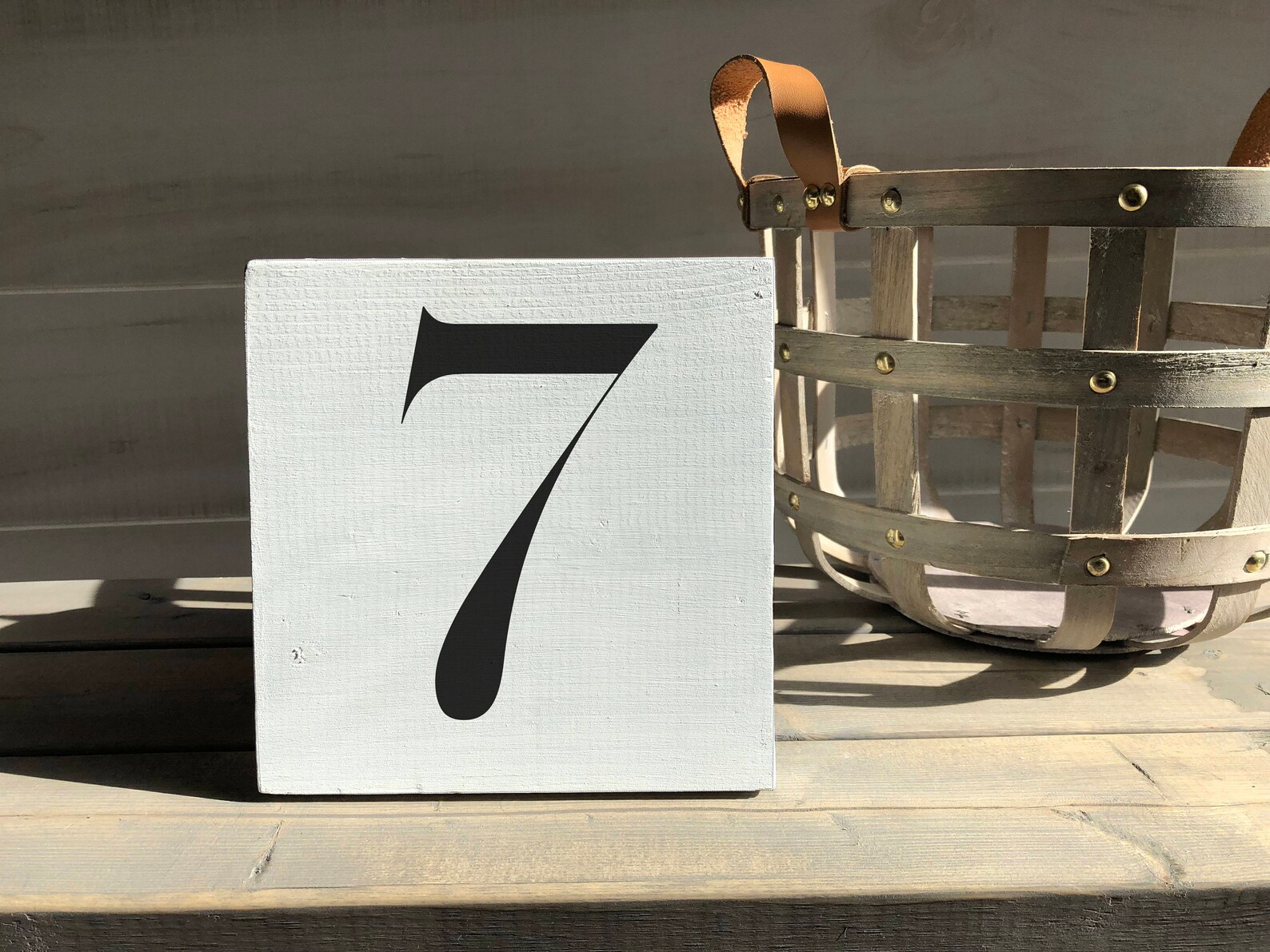 Farmhouse Sign-wood Sign-number Sign-family Sign-shabby Sign-number 7 ...