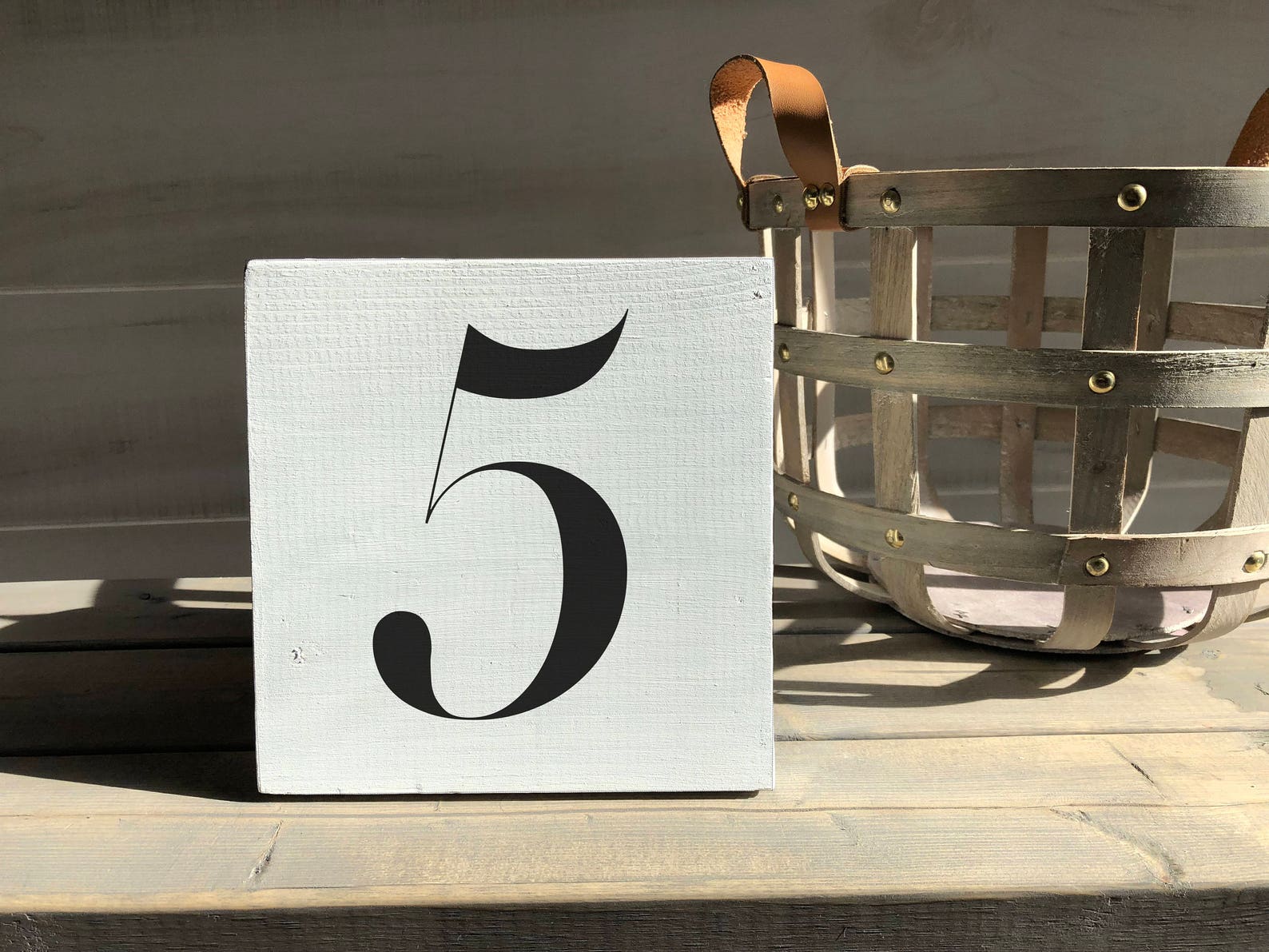 Farmhouse Sign-wood Sign-number Sign-family Sign-shabby Sign-number 5 ...