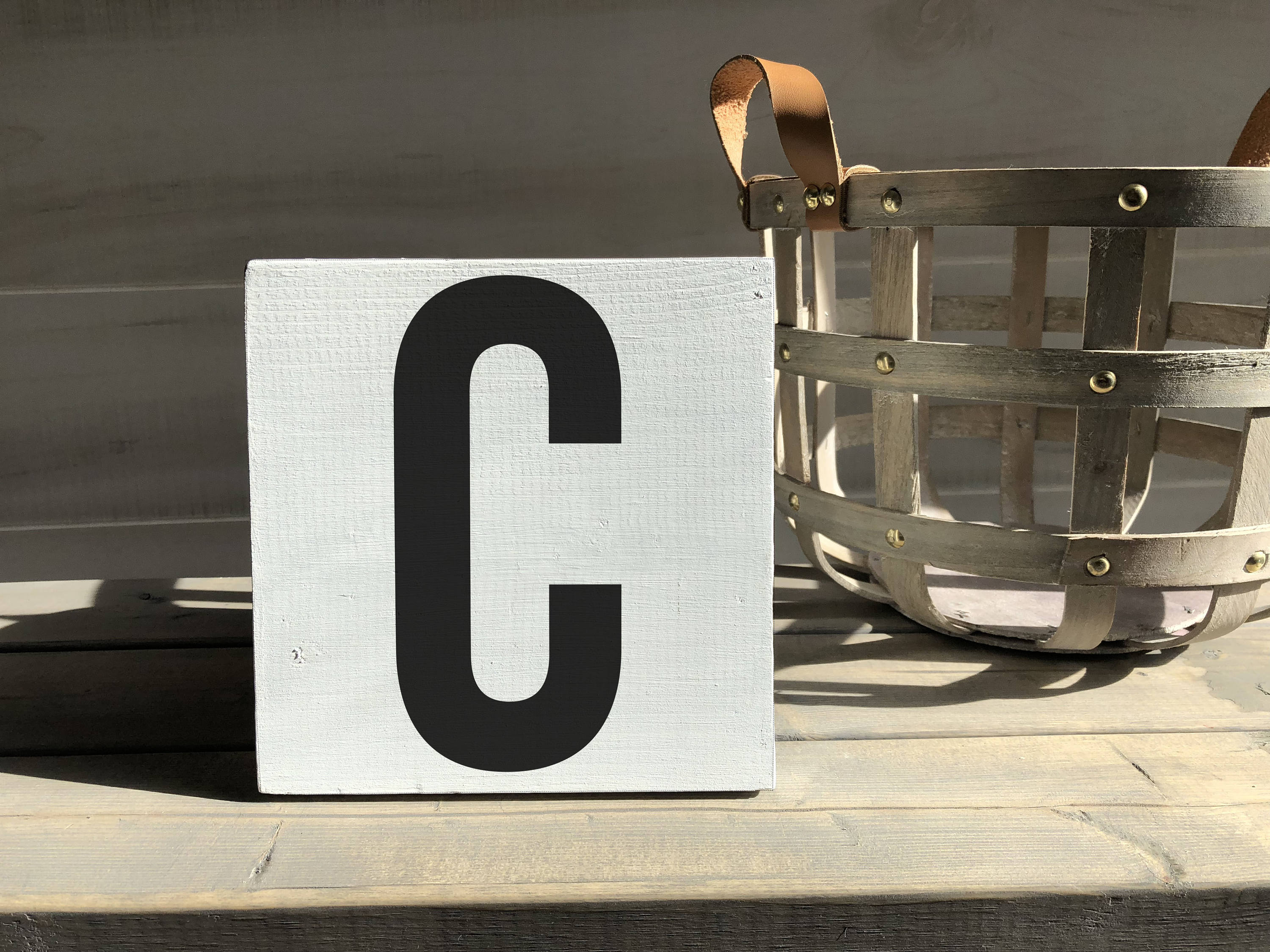Farmhouse-farmhouse Sign-initial Sign-c Sign-initial Decor-wood Decor ...
