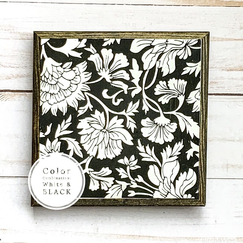 Summer Floral Vine Pattern Accent Wood Sign Botanical Accent - Etsy