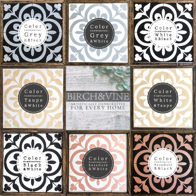 Annika Pattern Wood Sign Tile Pattern Sign Moroccan Tile - Etsy